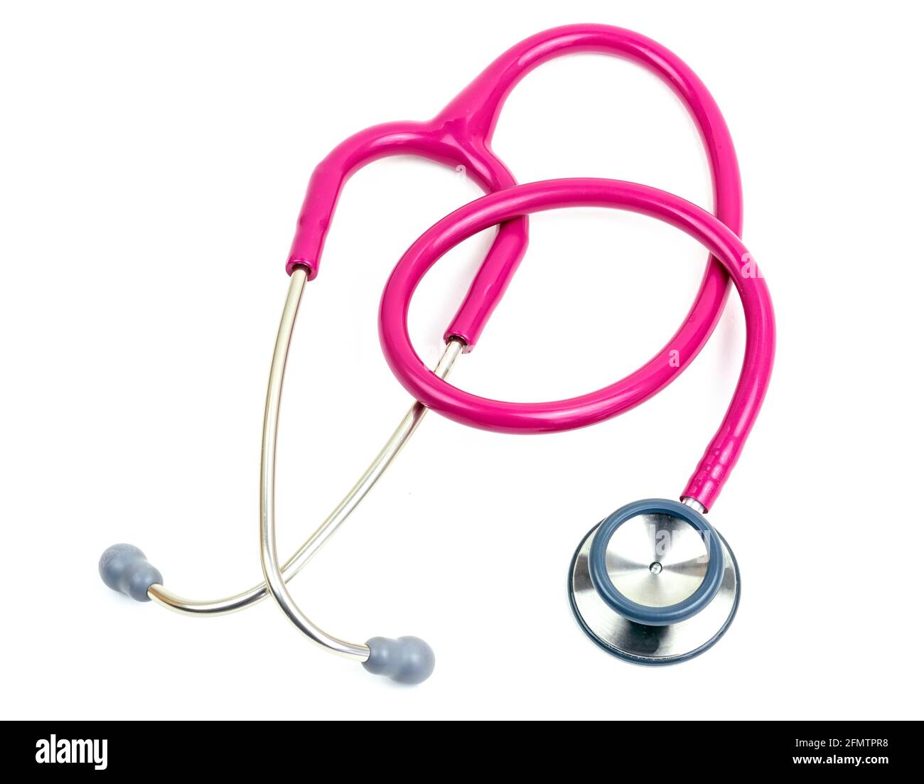 Stethoscope. Red Stethoscope. White Background Stock Photo - Alamy