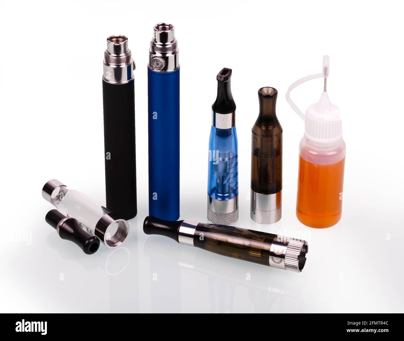 big electronic cigarettes isolated on white Stock Photo - Alamy