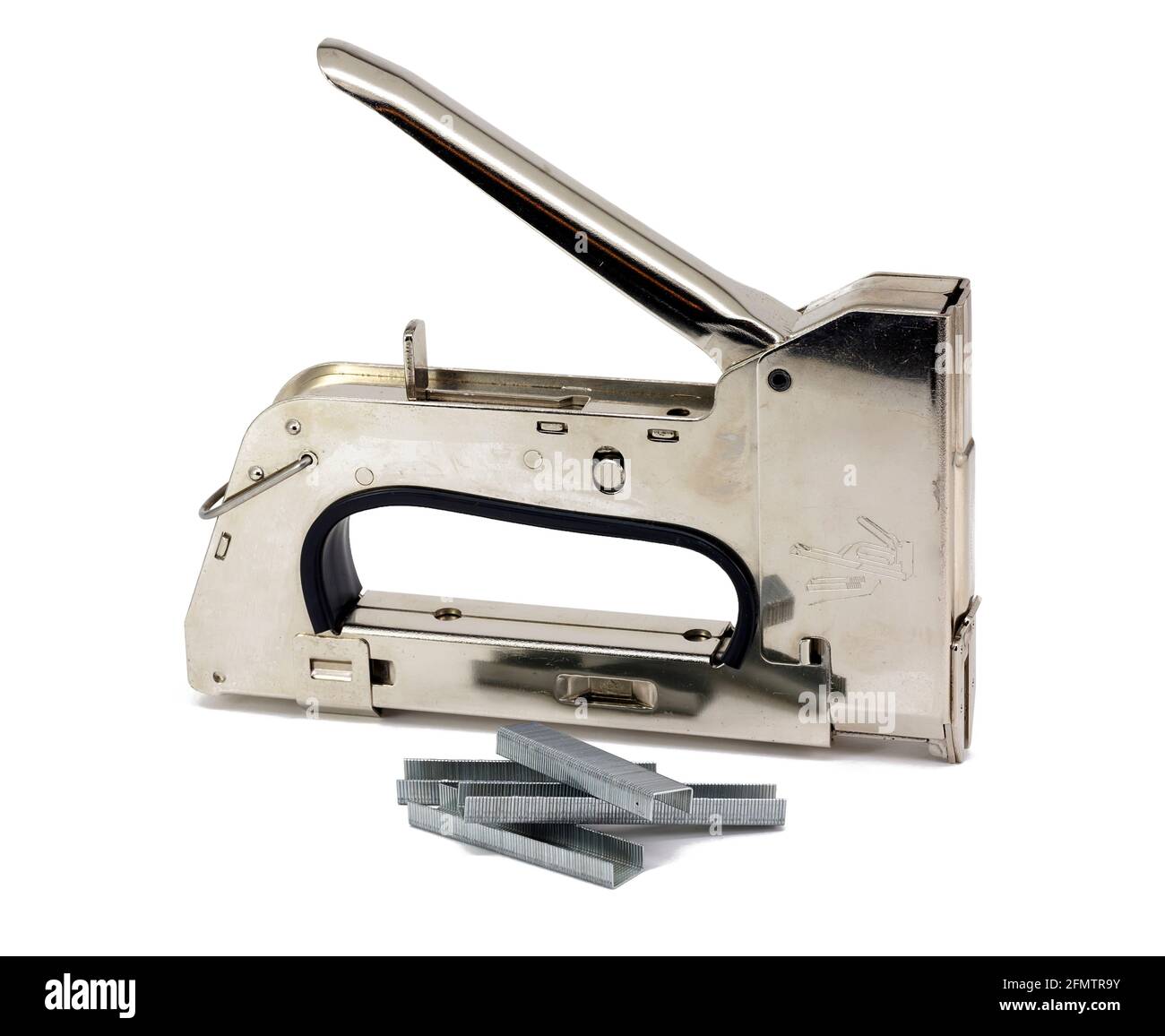 Construction Stapler - Isolated on a white background Stock Photo - Alamy