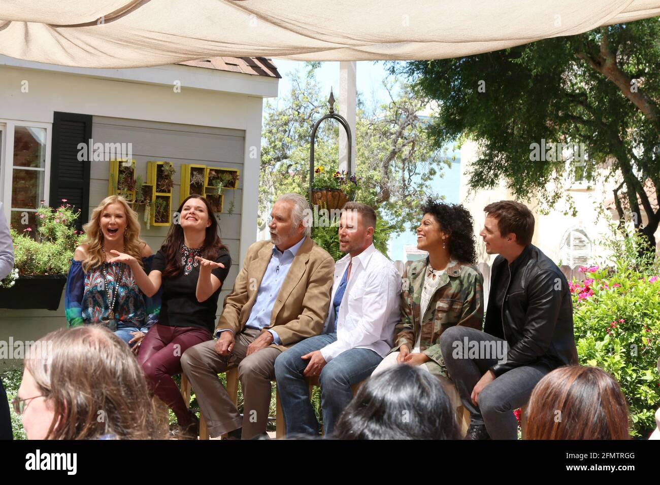 LOS ANGELES - APR 14: Mark Steines, Katherine Kelly Lang, Heather Tom ...