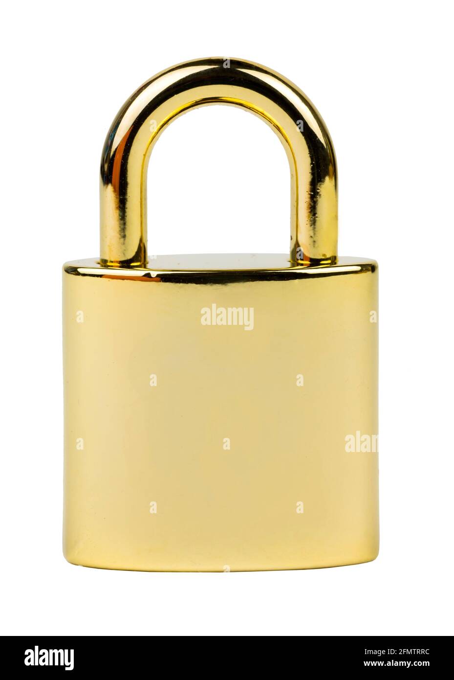 padlock, Metallic Gold, isolated on white background Stock Photo - Alamy
