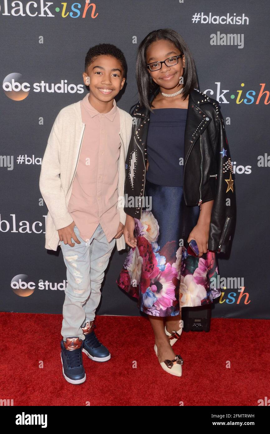 LOS ANGELES - APR 12: Miles Brown, Marsai Martin at the "Blackish" FYC ...