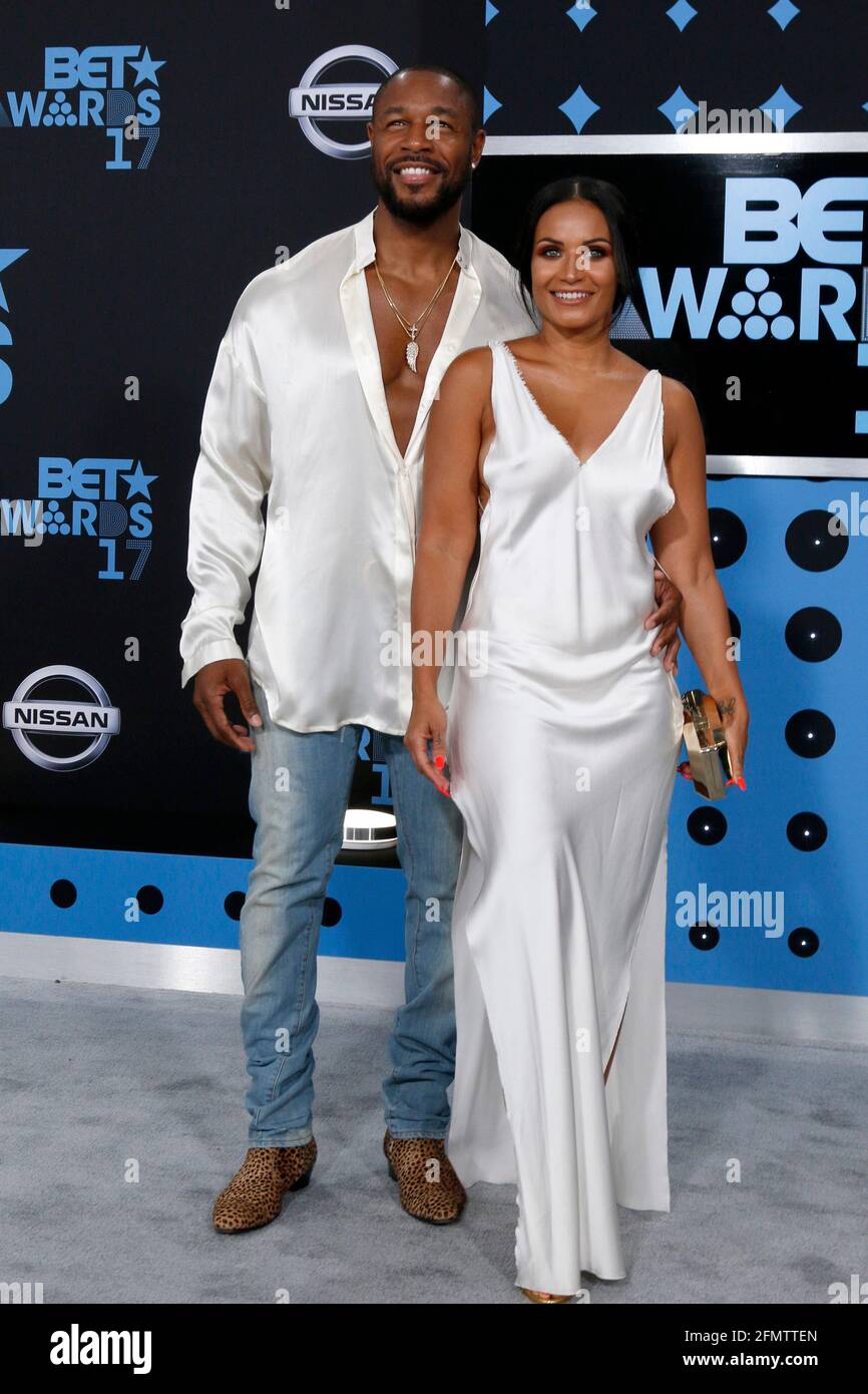 LOS ANGELES - JUN 25: Tank, Zena Foster at the BET Awards 2017 at the ...
