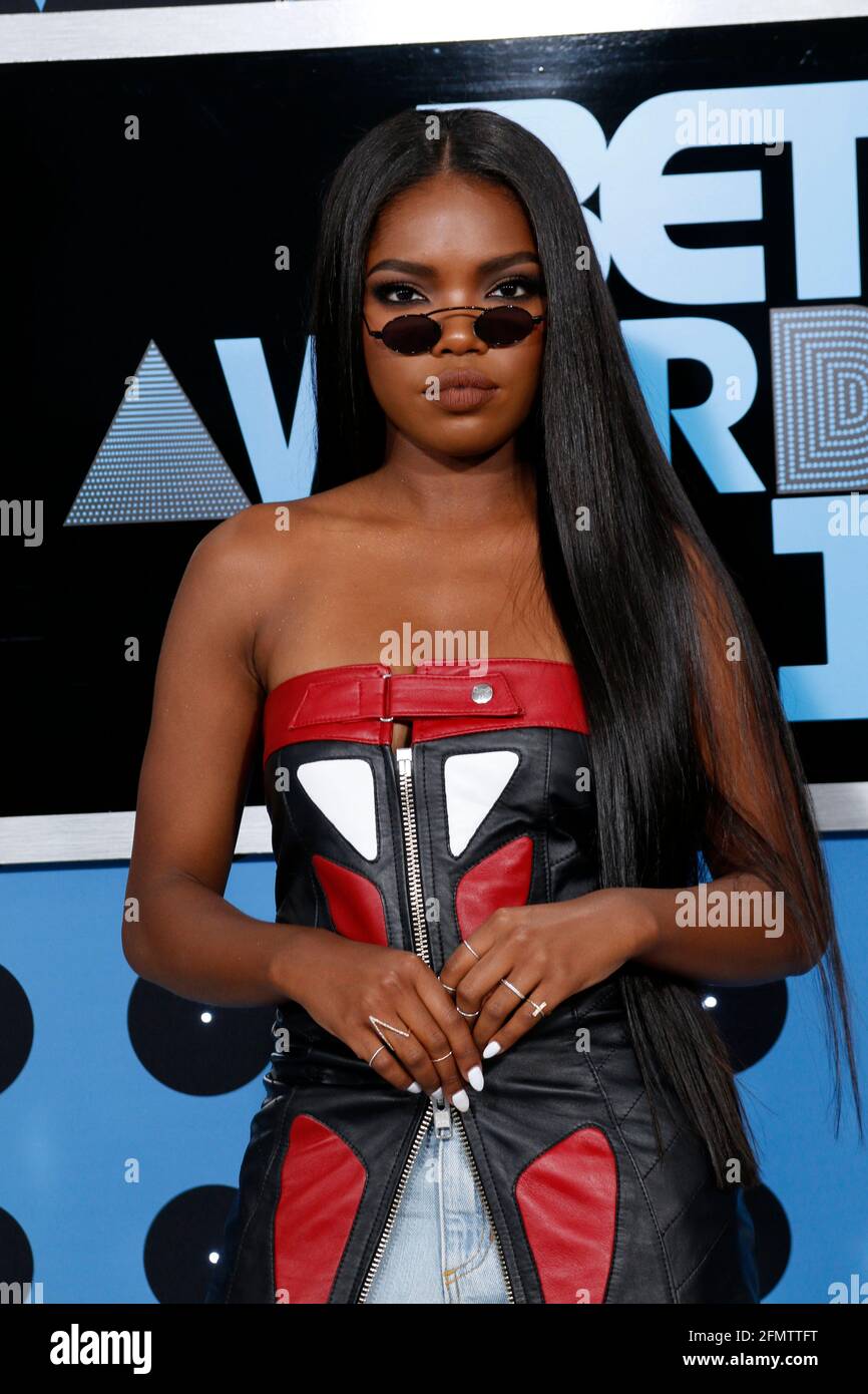 LOS ANGELES - JUN 25: Ryan Destiny at the BET Awards 2017 at the ...