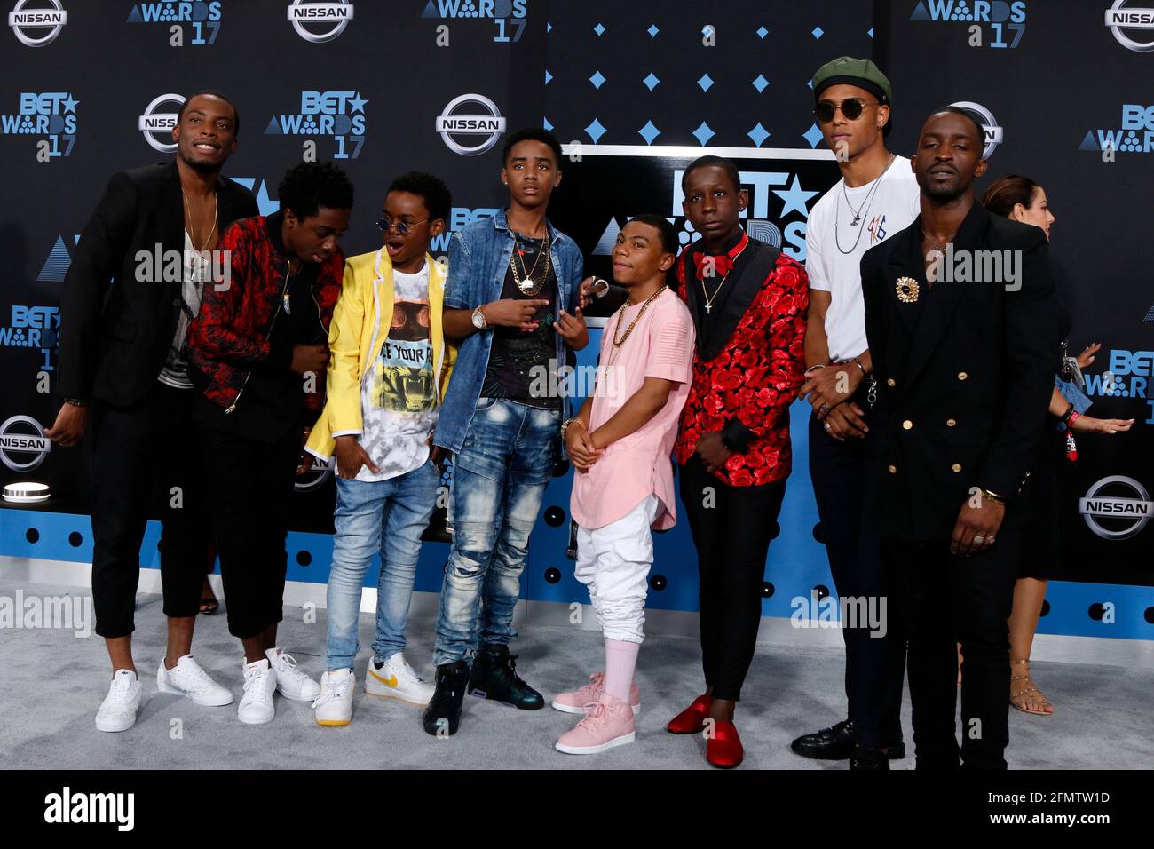 LOS ANGELES - JUN 25: Guest, Caleb McLaughlin, Myles Truitt, Jahi ...