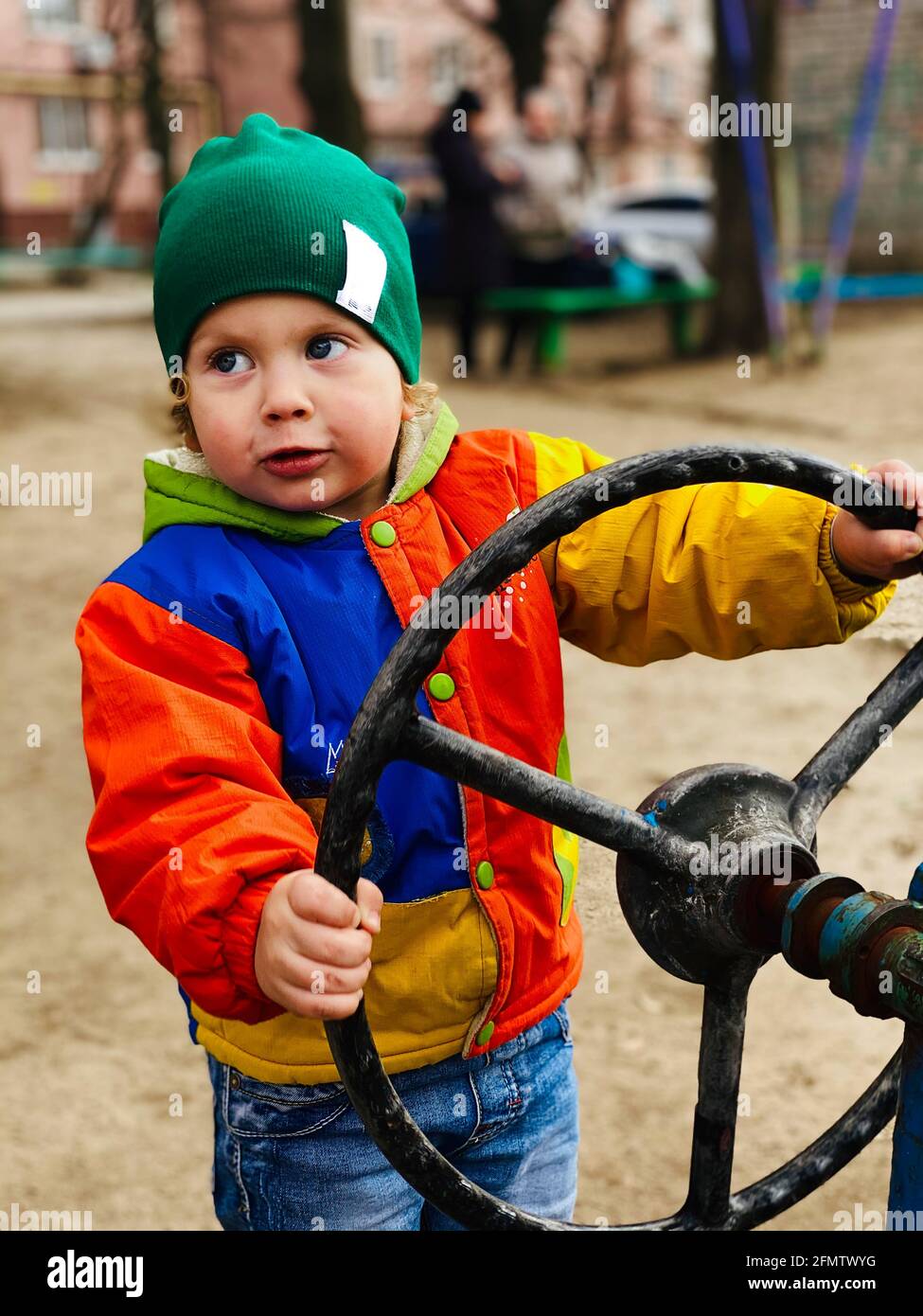 Boy playing wheel hi-res stock photography and images - Alamy