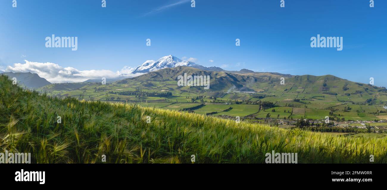 Beautiful andes landscape with a panoramic view Stock Photo - Alamy