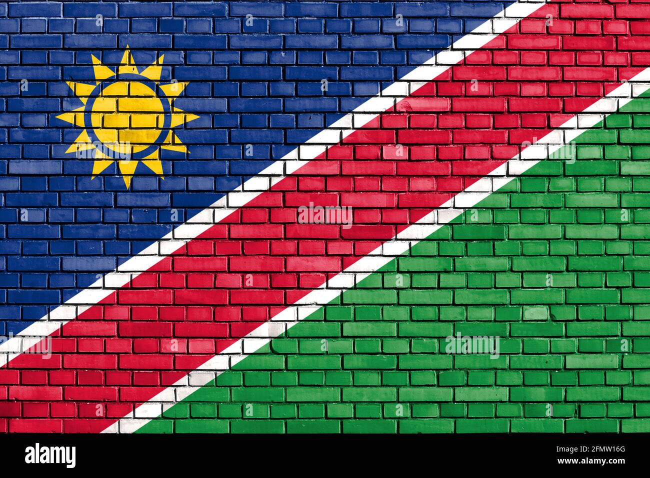 Namibian flag hi-res stock photography and images - Alamy