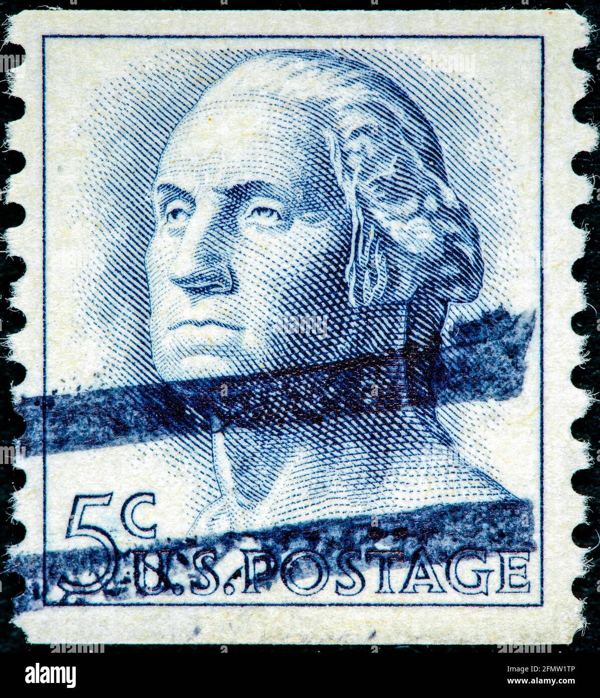 USA - CIRCA 1958: A stamp printed in USA shows image portrait George ...