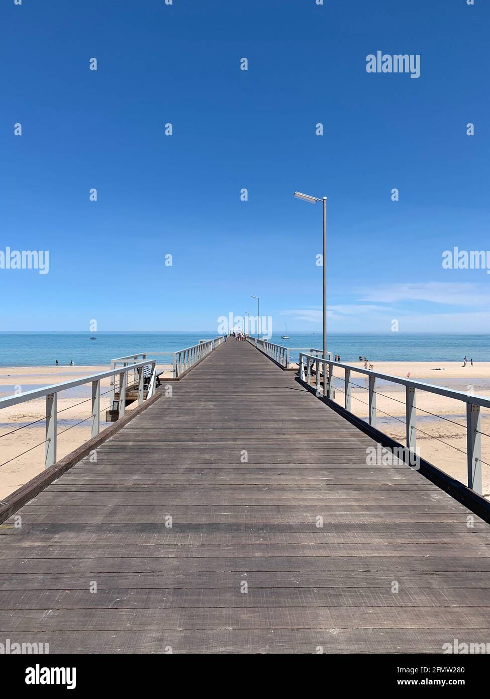 Long Jetty Reaching out to the Horizon on a Clear Summer's Day in South ...