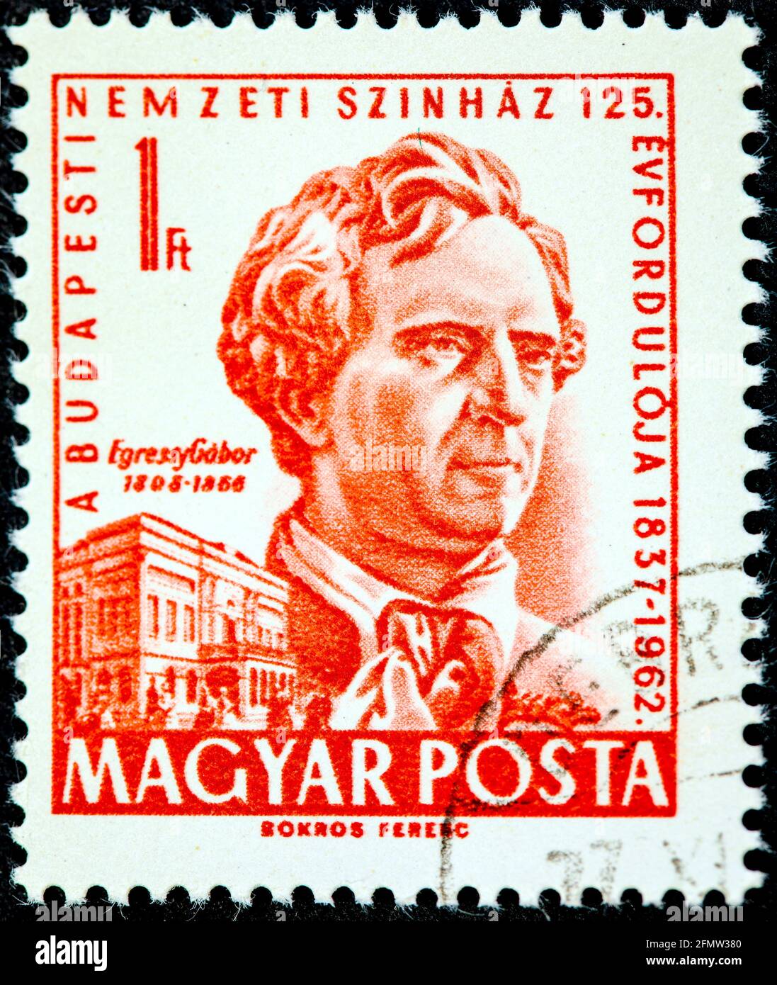 Hungary - Circa 1962: a post stamp printed in Hungary shows a portrait ...