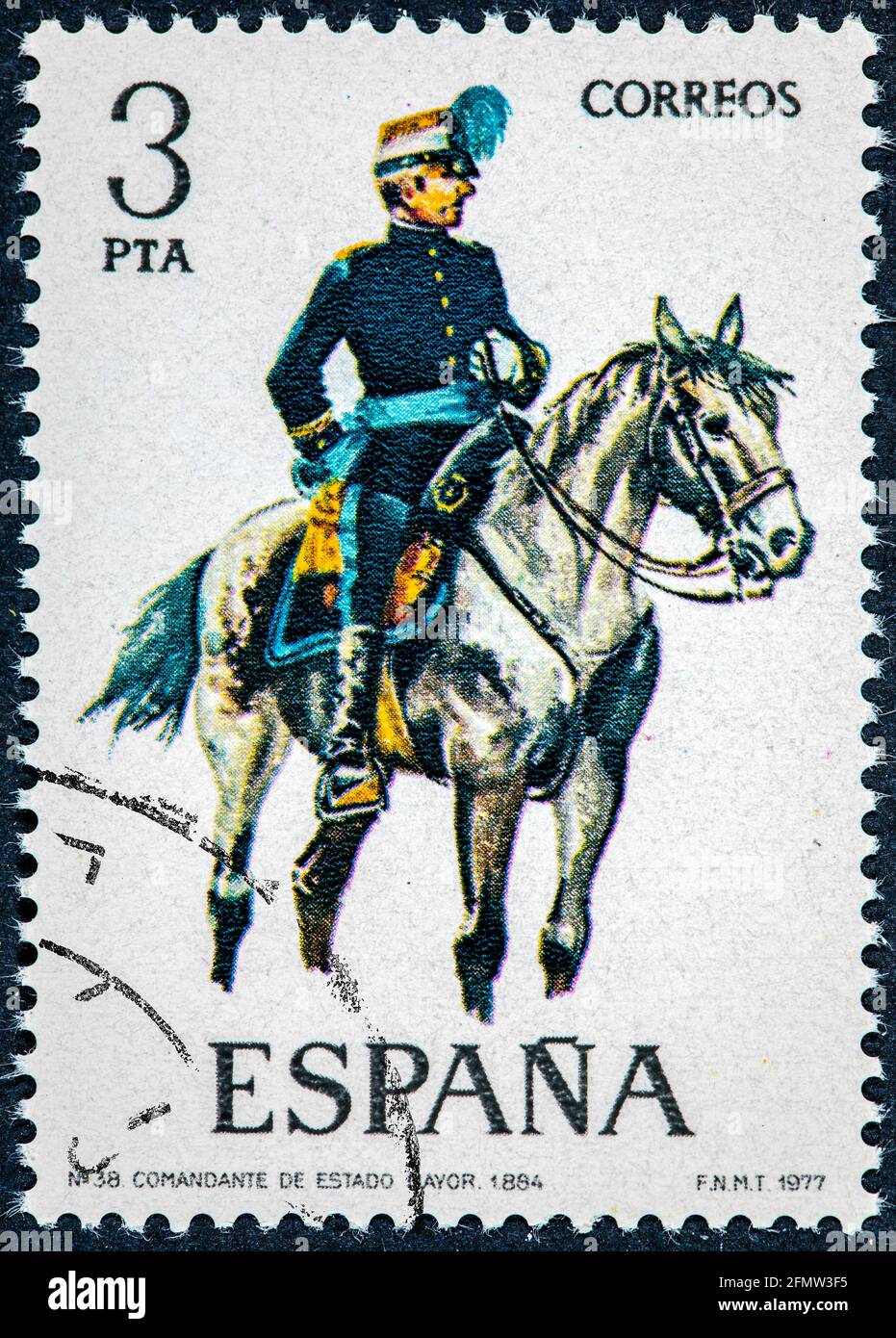SPAIN - CIRCA 1978: A stamp printed in Spain shows commander of staff ...