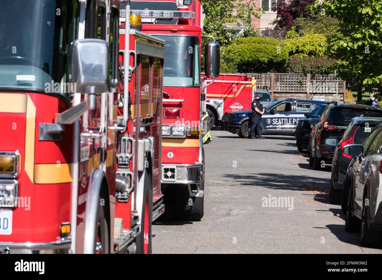 Seattle, USA. 11th May, 2021. Mid-day the Seattle Fire Department ...