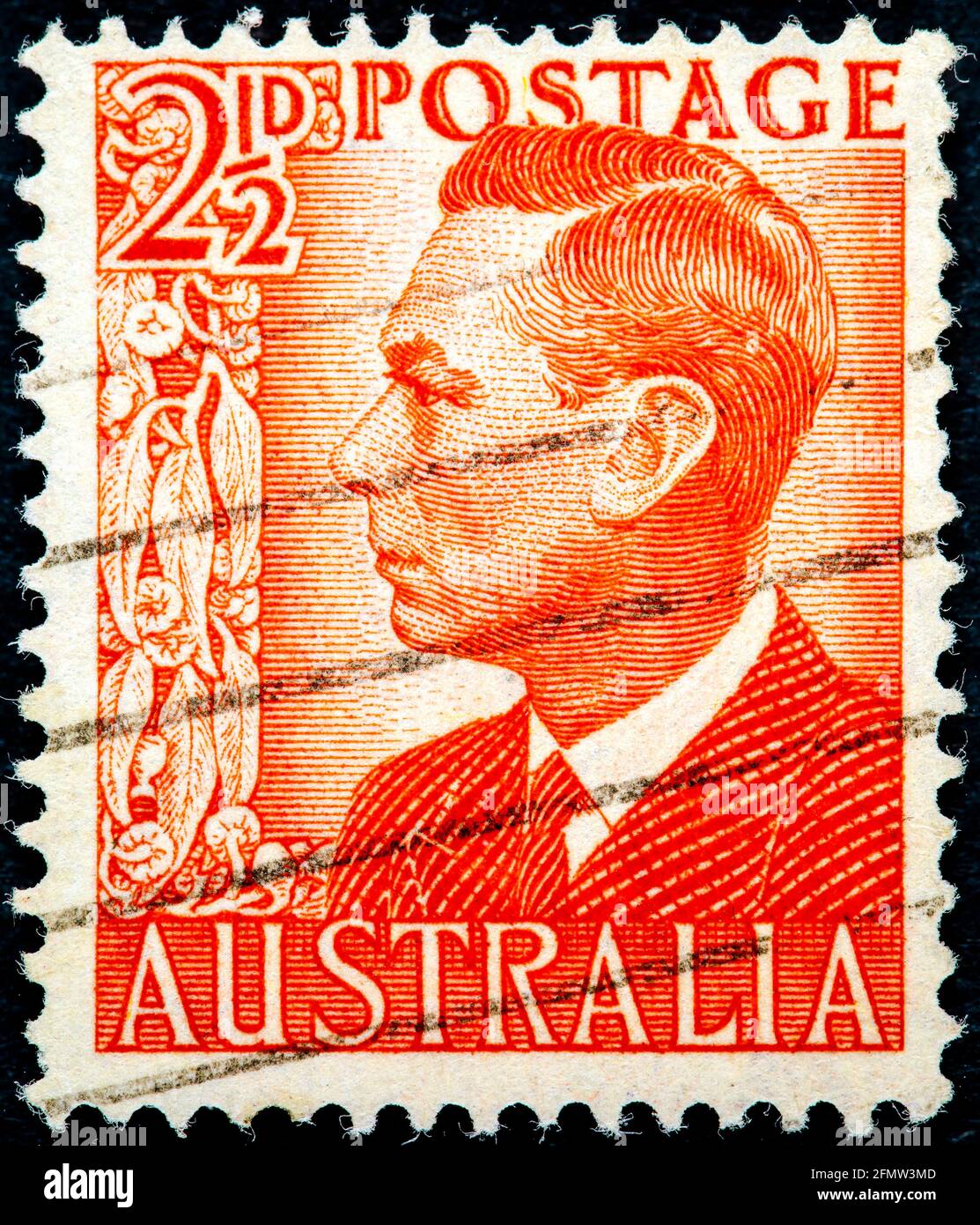 AUSTRALIA - CIRCA 1950: A used postage stamp from Australia depicting a ...
