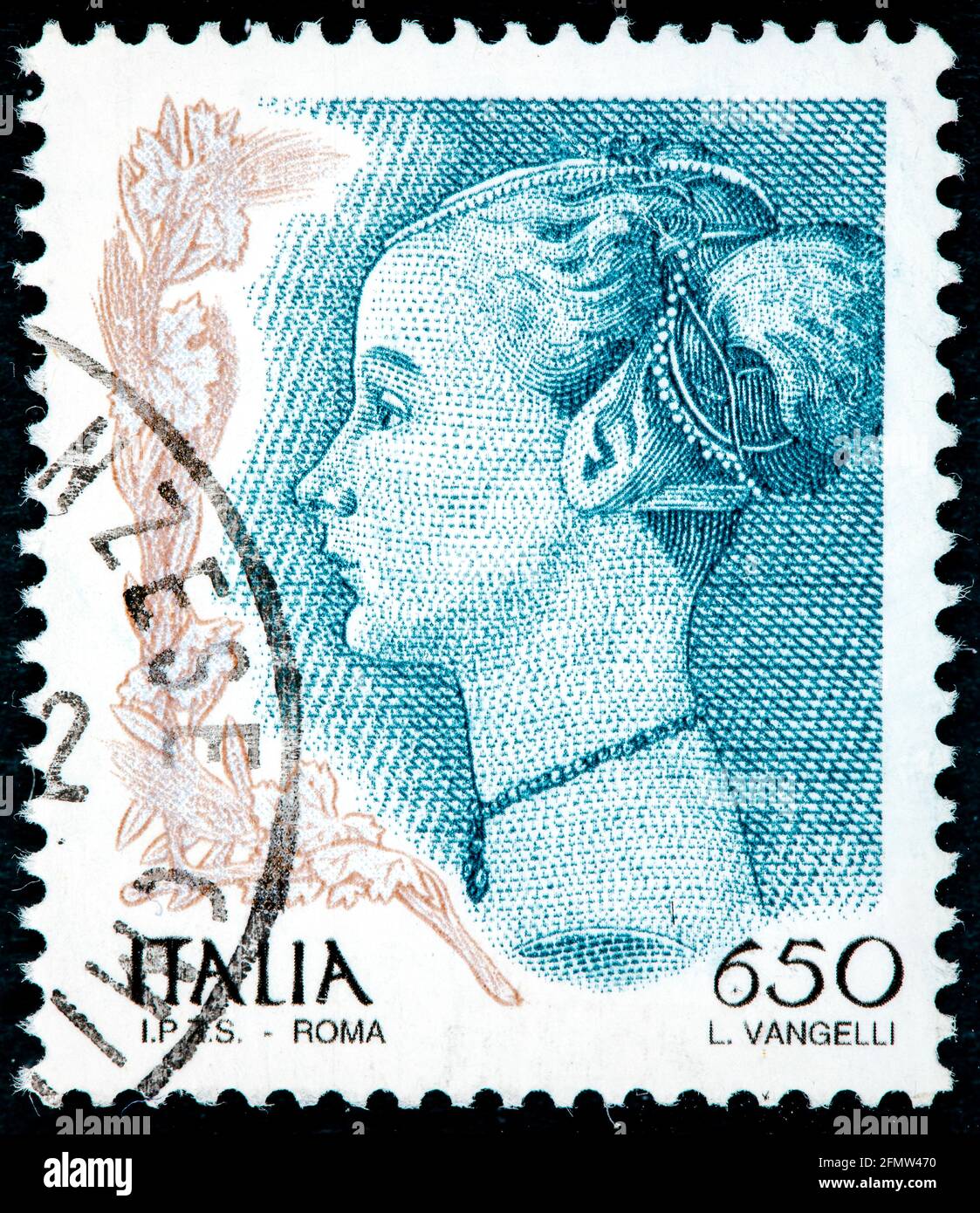 Postage stamp printed in italy hi-res stock photography and images - Alamy