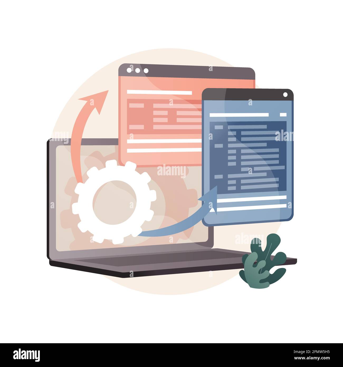 Cross Platform Software Abstract Concept Vector Illustration Stock Vector Image And Art Alamy