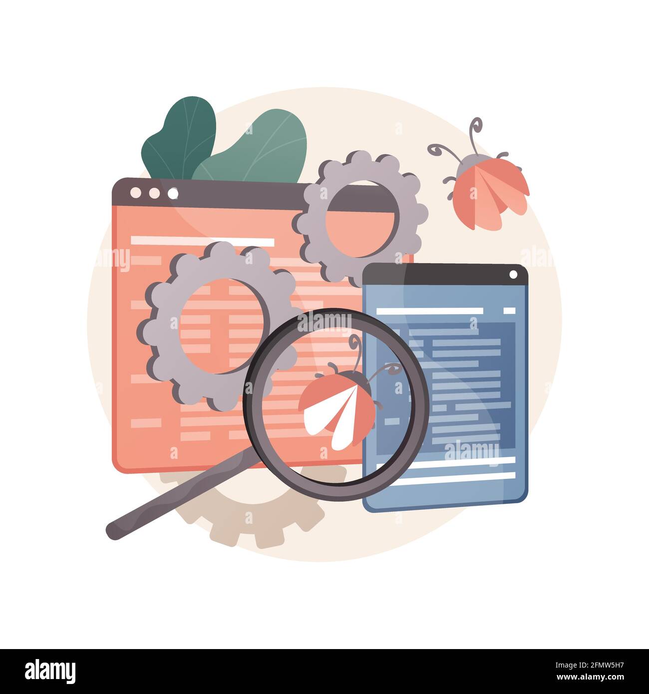 Cross Platform Testing Abstract Concept Vector Illustration Stock