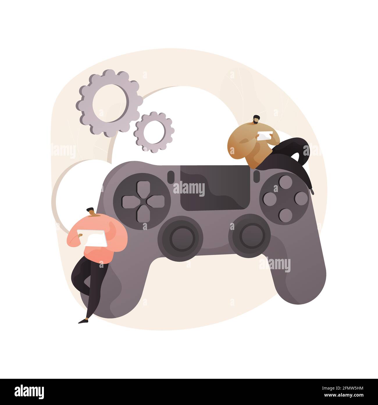 Cloud gaming abstract concept vector illustration Stock Vector Image ...