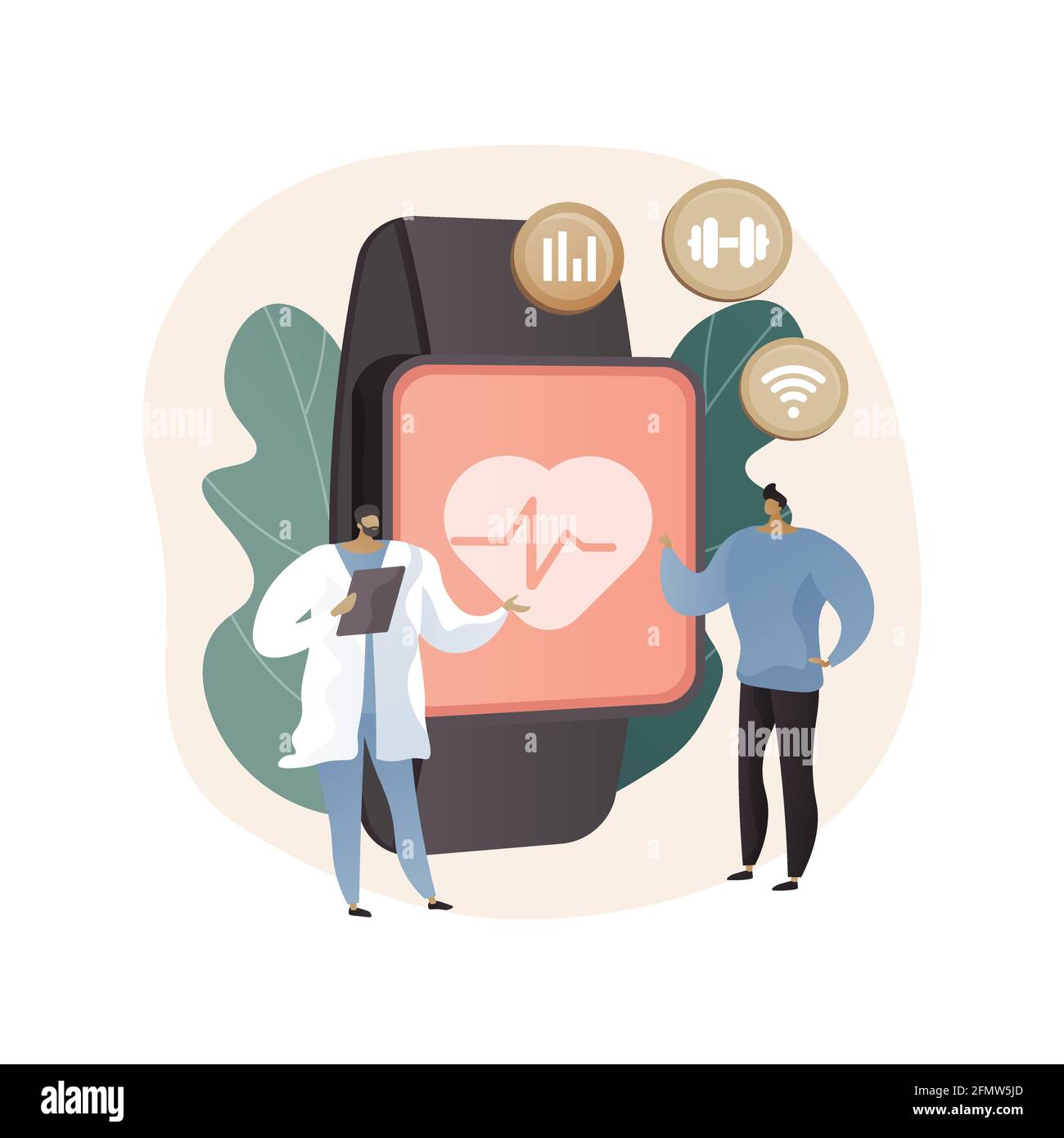 Smartwatch health care abstract concept vector illustration Stock ...