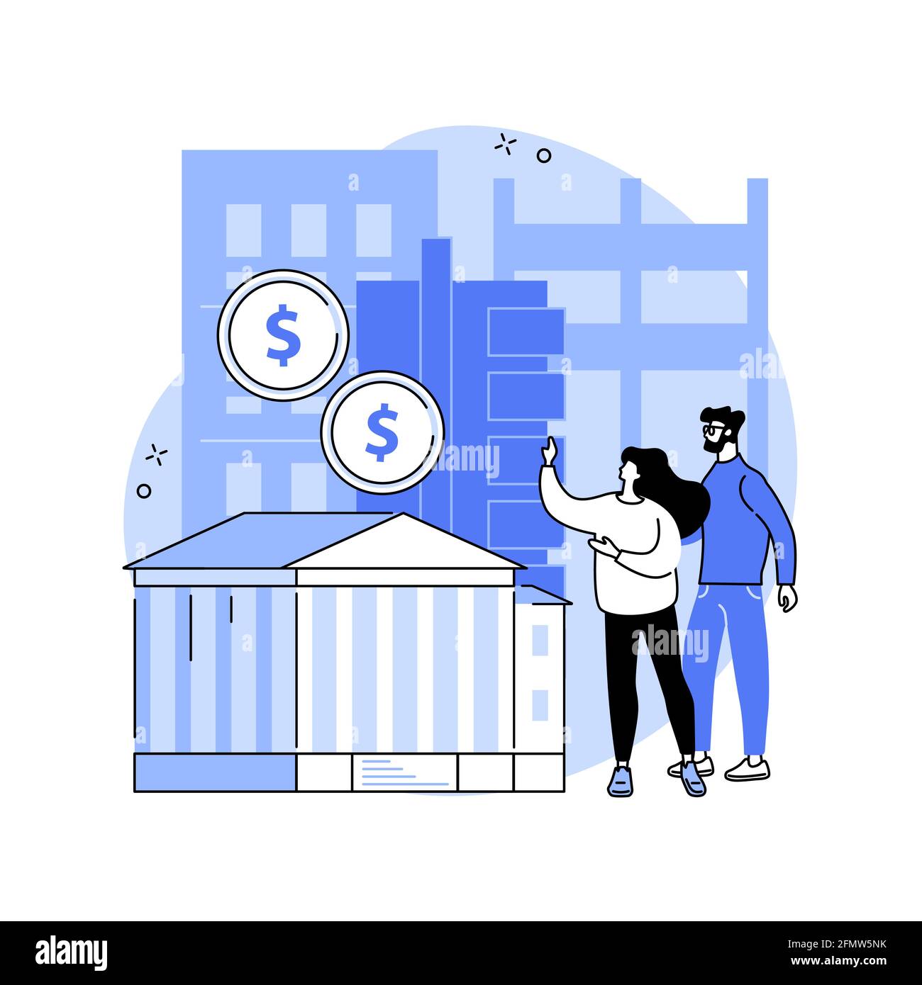 Building subsidy abstract concept vector illustration Stock Vector ...