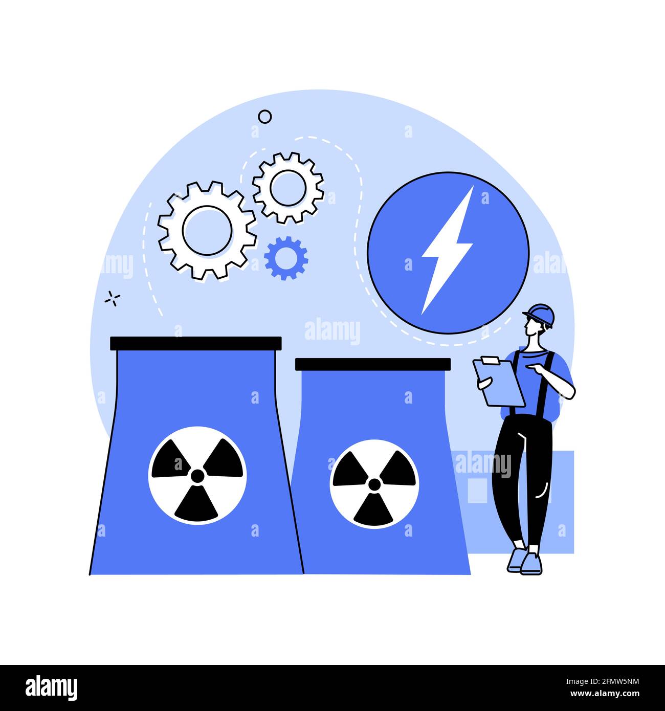Nuclear energy abstract concept vector illustration Stock Vector Image ...