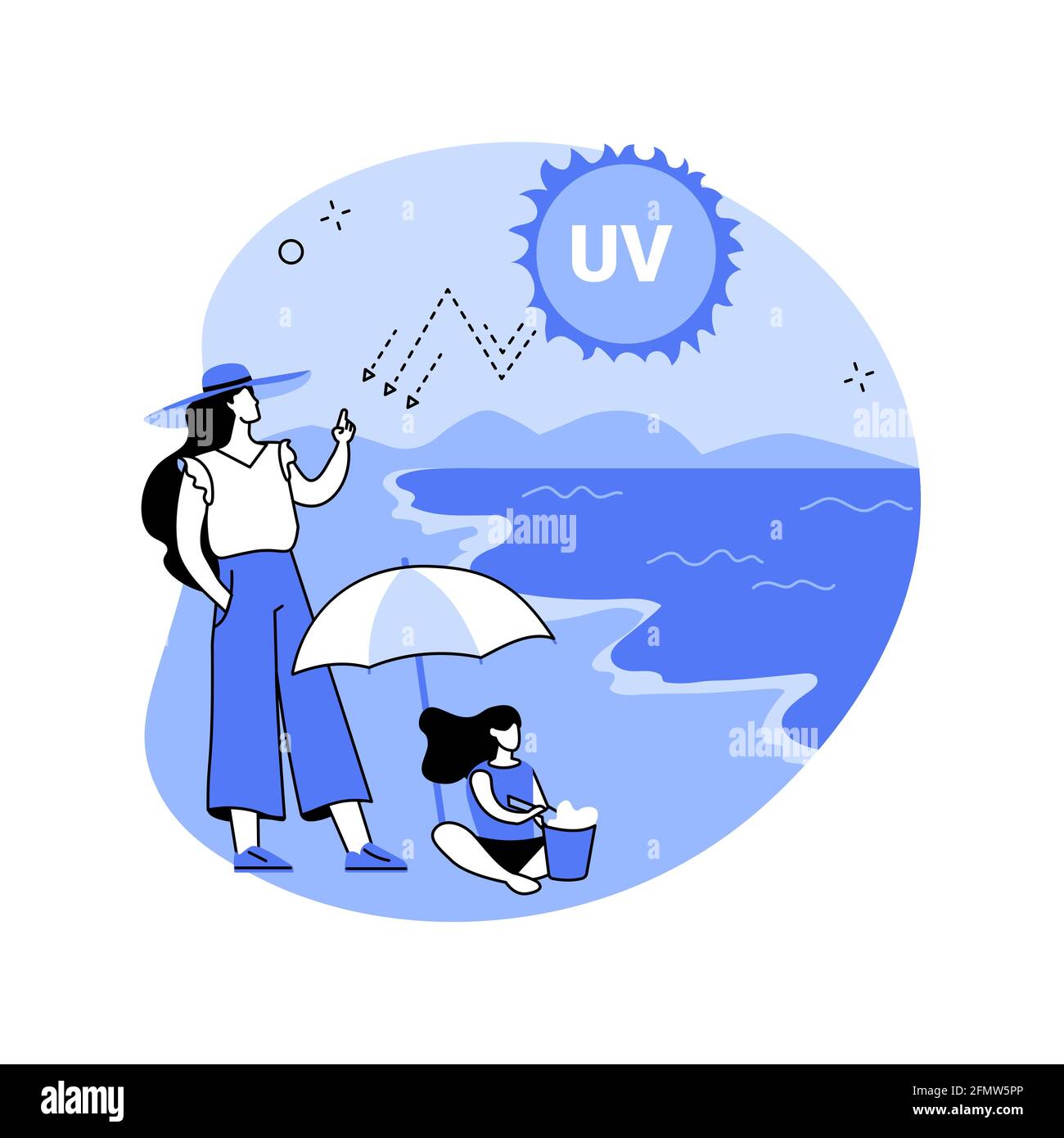 Ultraviolet radiation abstract concept vector illustration Stock Vector ...