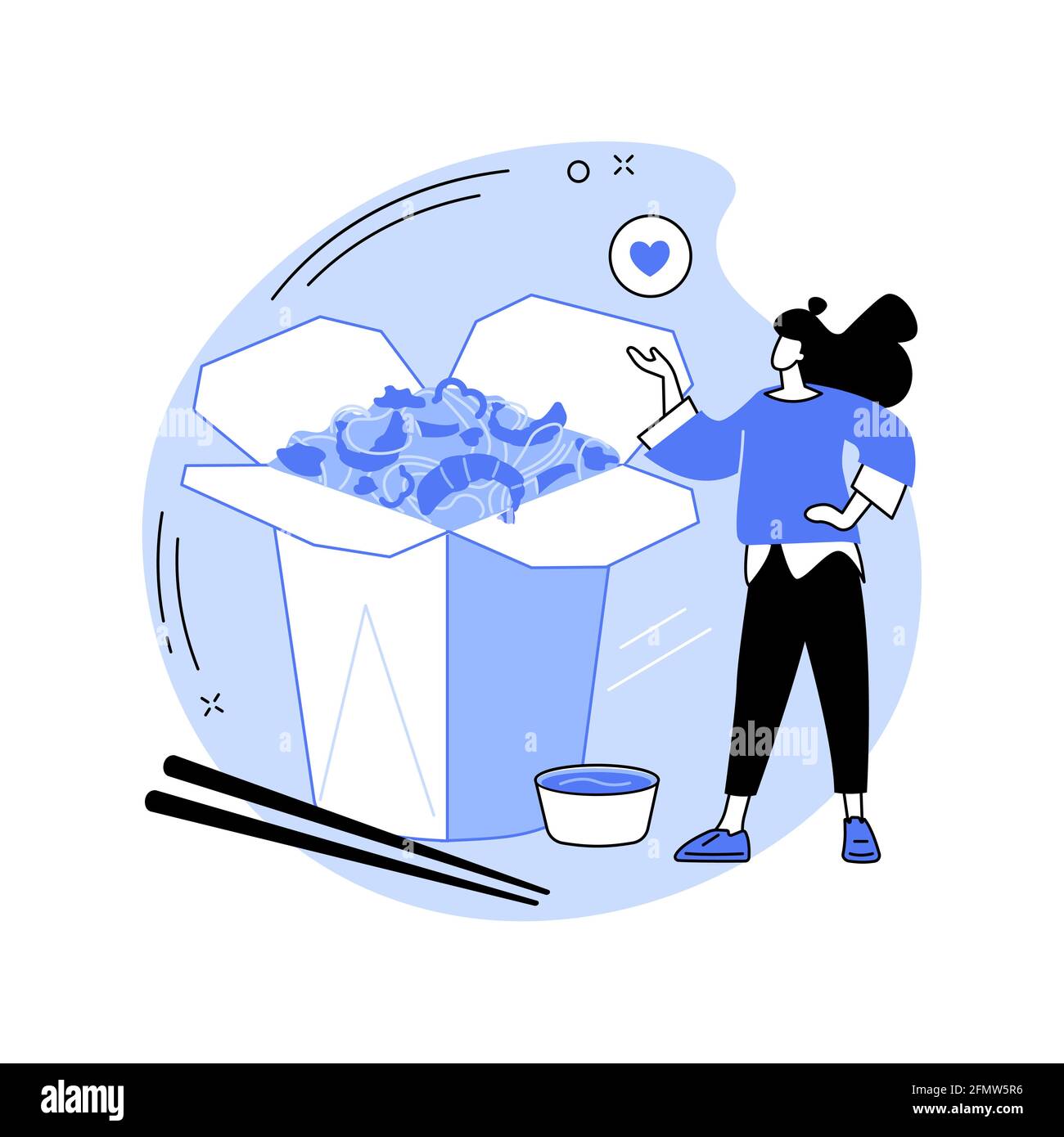 Wok china illustration Cut Out Stock Images & Pictures - Alamy