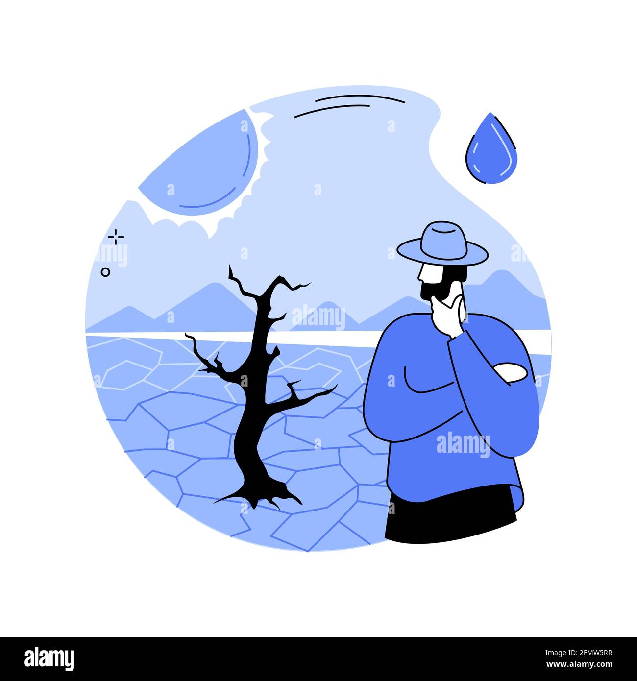 Drought abstract concept vector illustration Stock Vector Image & Art ...
