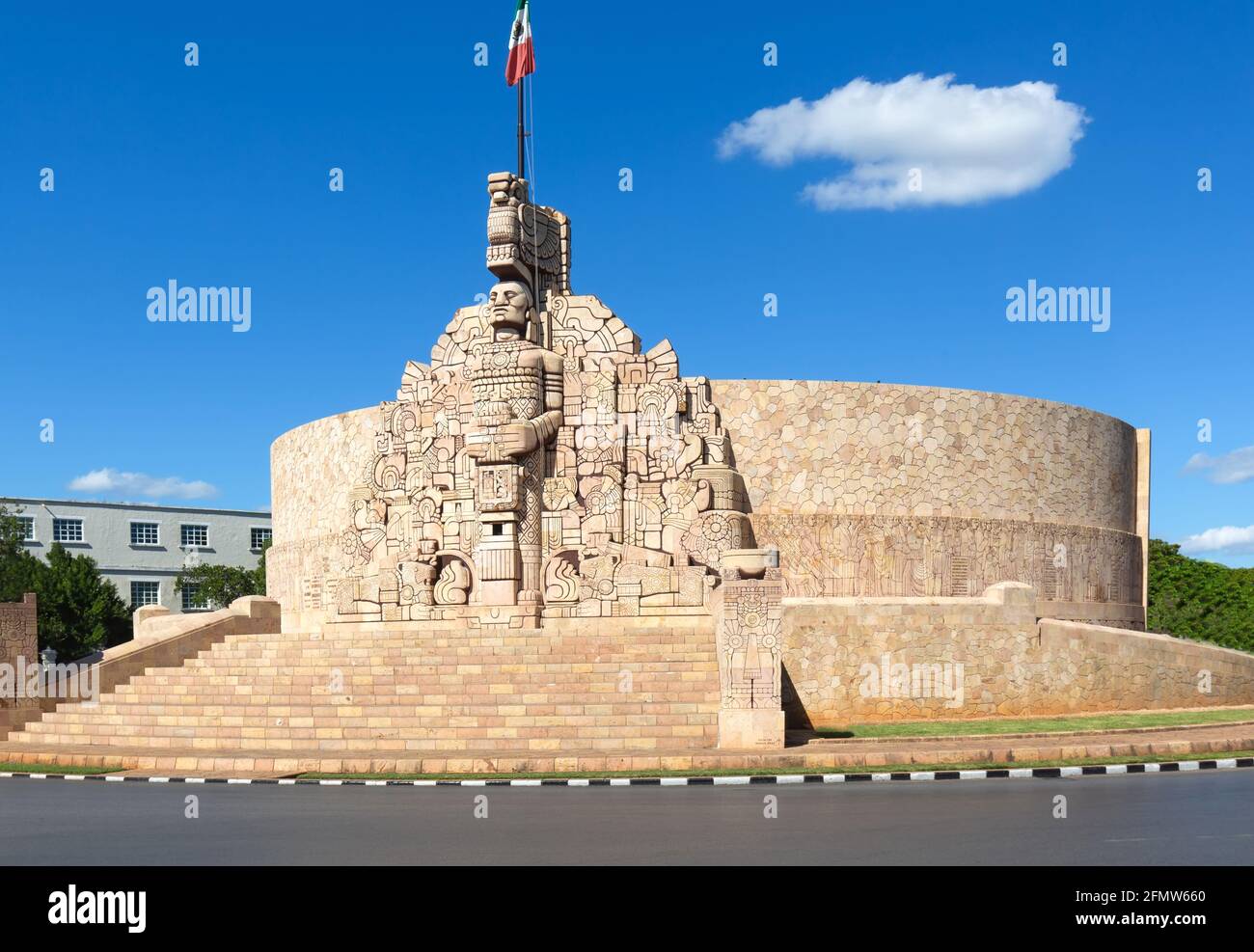 Merida, an iconic Homeland Monument (Monumento a la Patria) sculptured ...