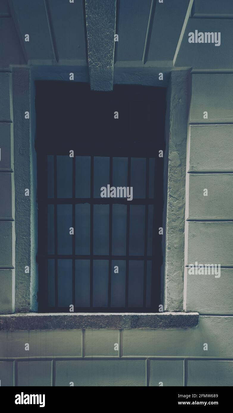 Old window and white wall, vintage style Stock Photo - Alamy