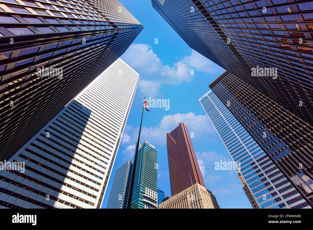 Scenic Toronto financial district skyline and modern architecture along ...