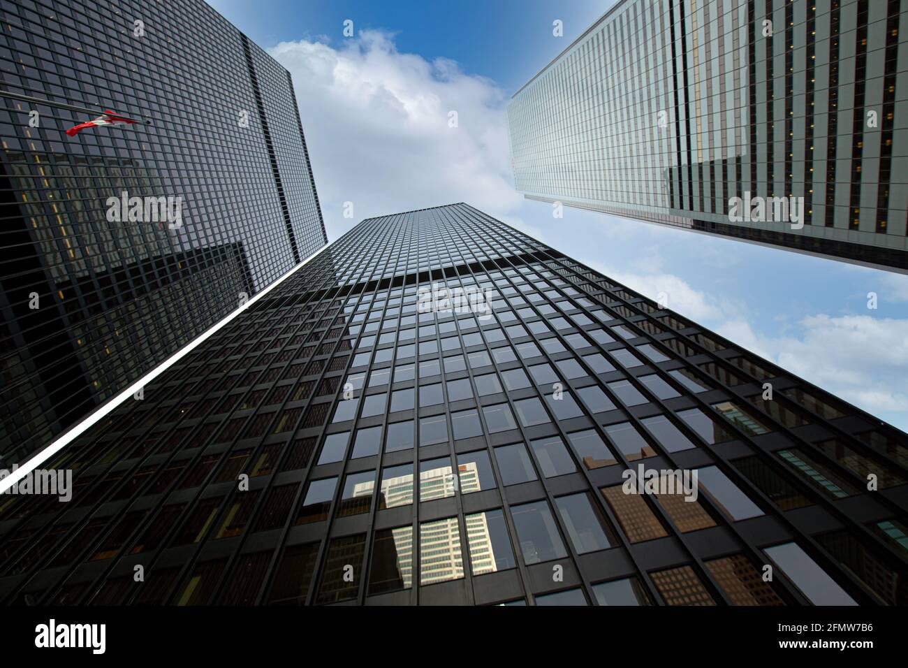 Scenic Toronto financial district skyline and modern architecture along ...