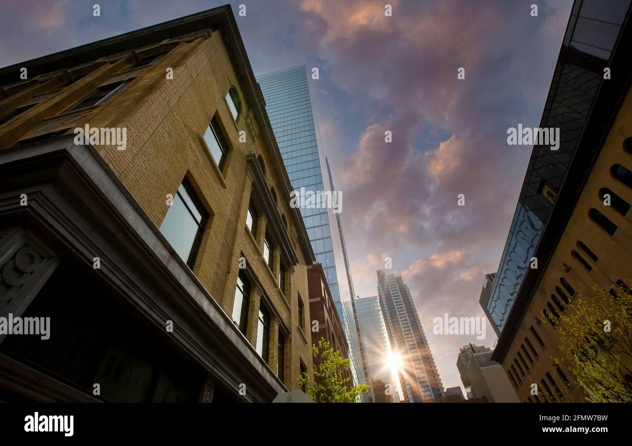 Scenic Toronto financial district skyline and modern architecture along ...