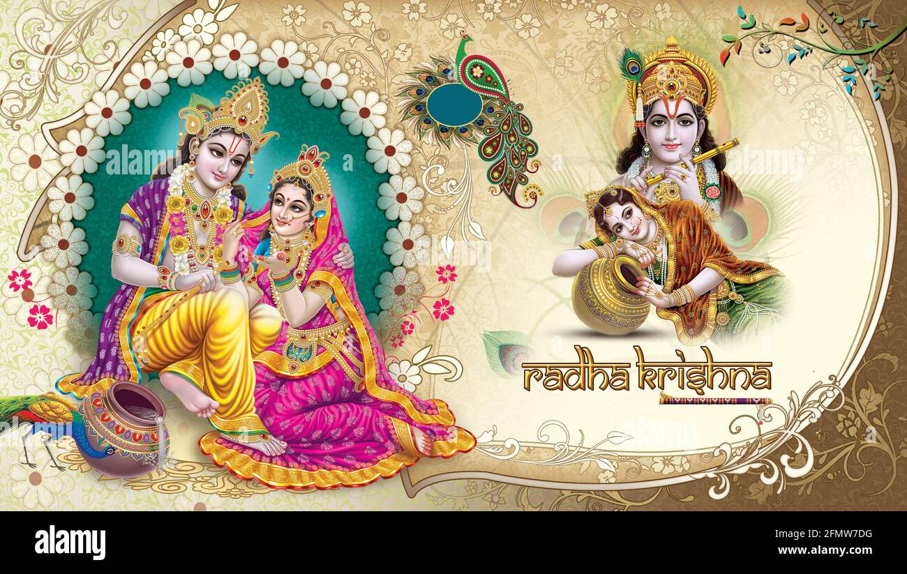 Indian God Radhakrishna, Indian Lord Krishna, Indian Mythological Image ...