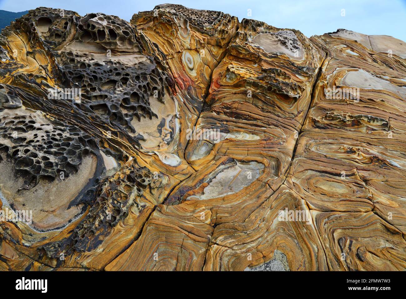 Natural rock formation at Waimushan, one of most famous wonders in ...