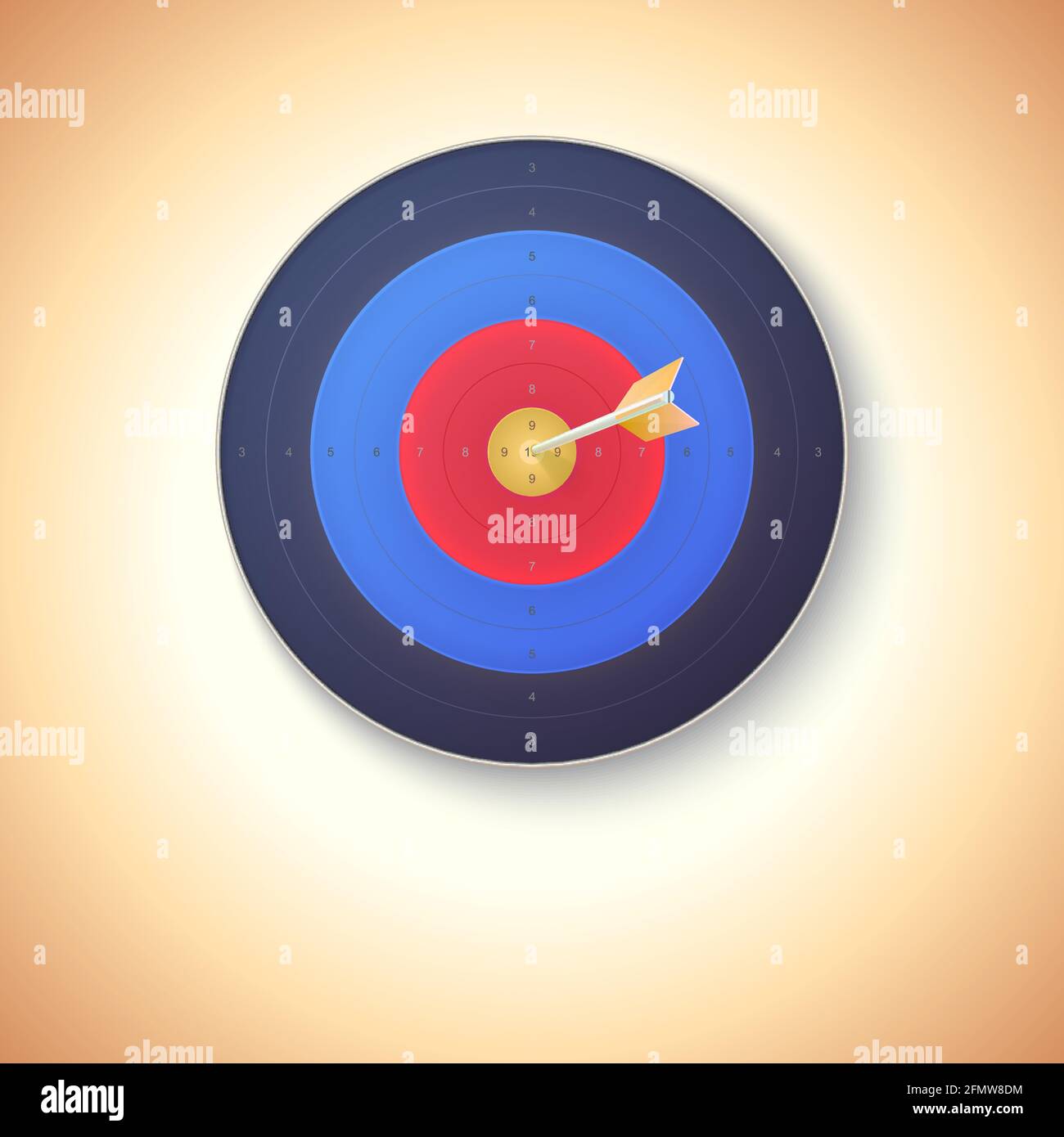 Arrows in target board Stock Vector Images - Alamy