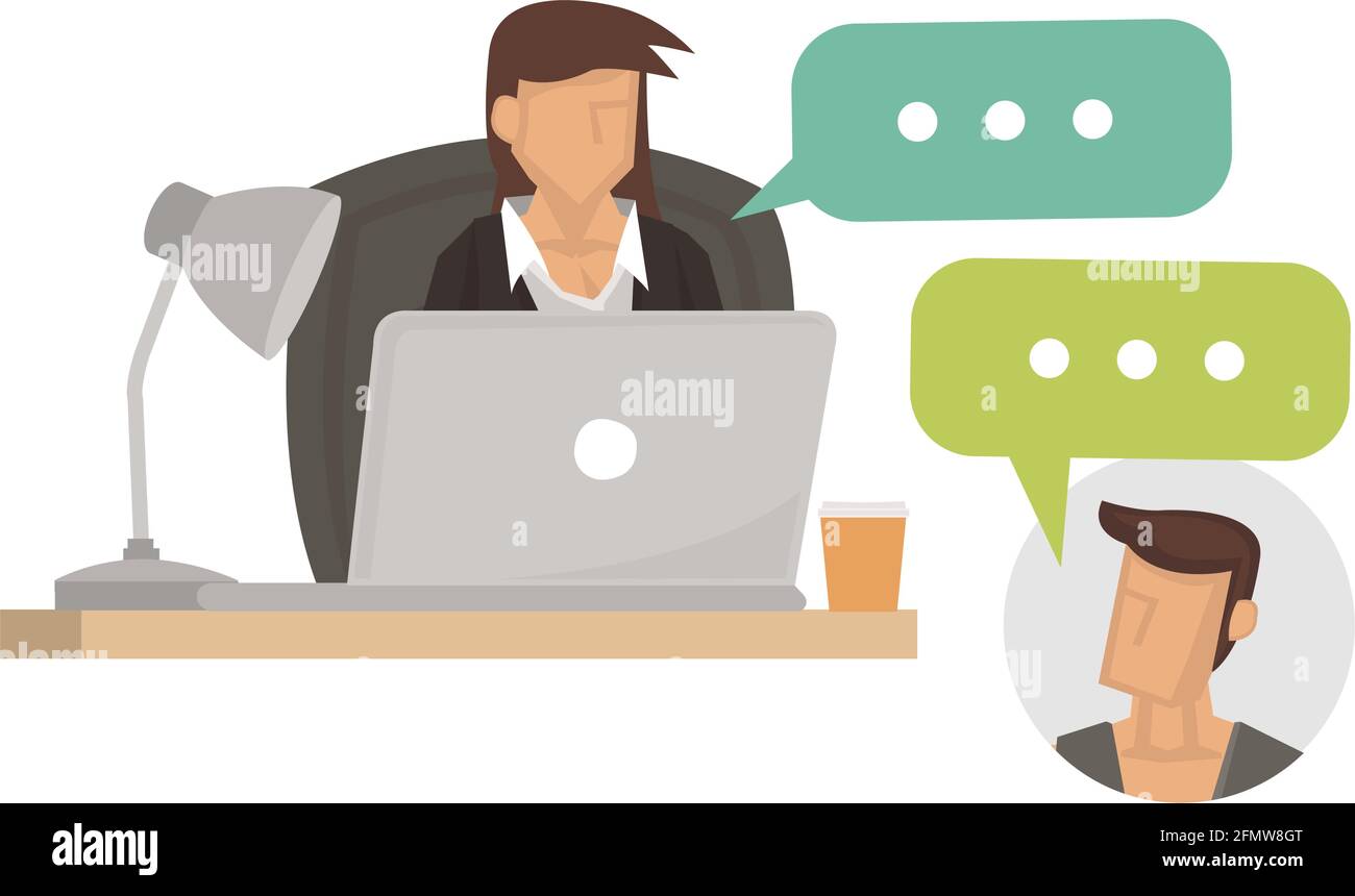 Brainstorm distant communication business team Stock Vector Images - Alamy