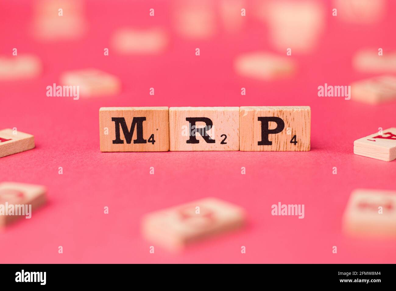 Assam, india - March 30, 2021 : Word MRP written on wooden cubes stock ...