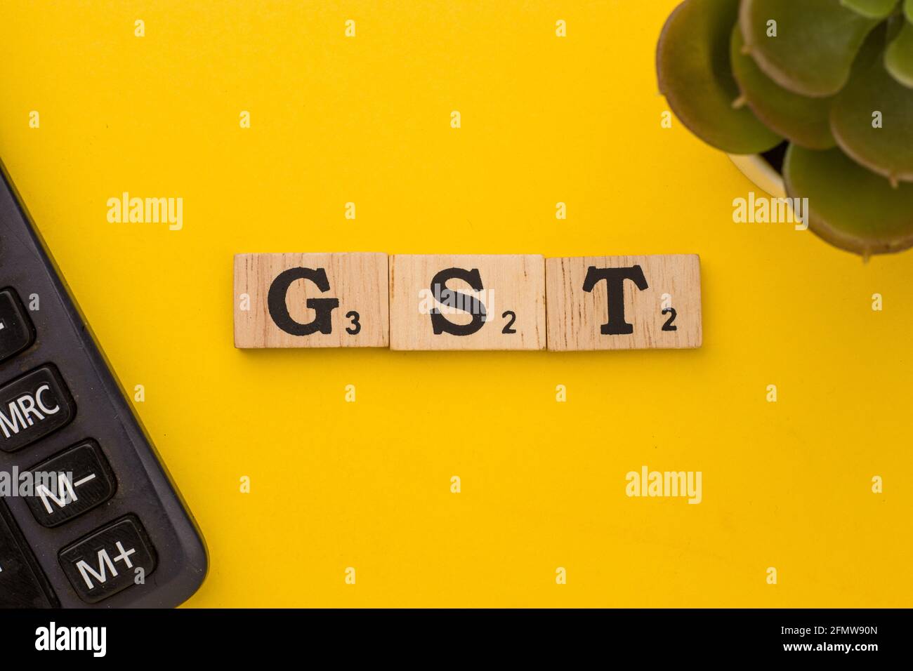 Assam, india - March 30, 2021 : Word GST written on wooden cubes stock ...