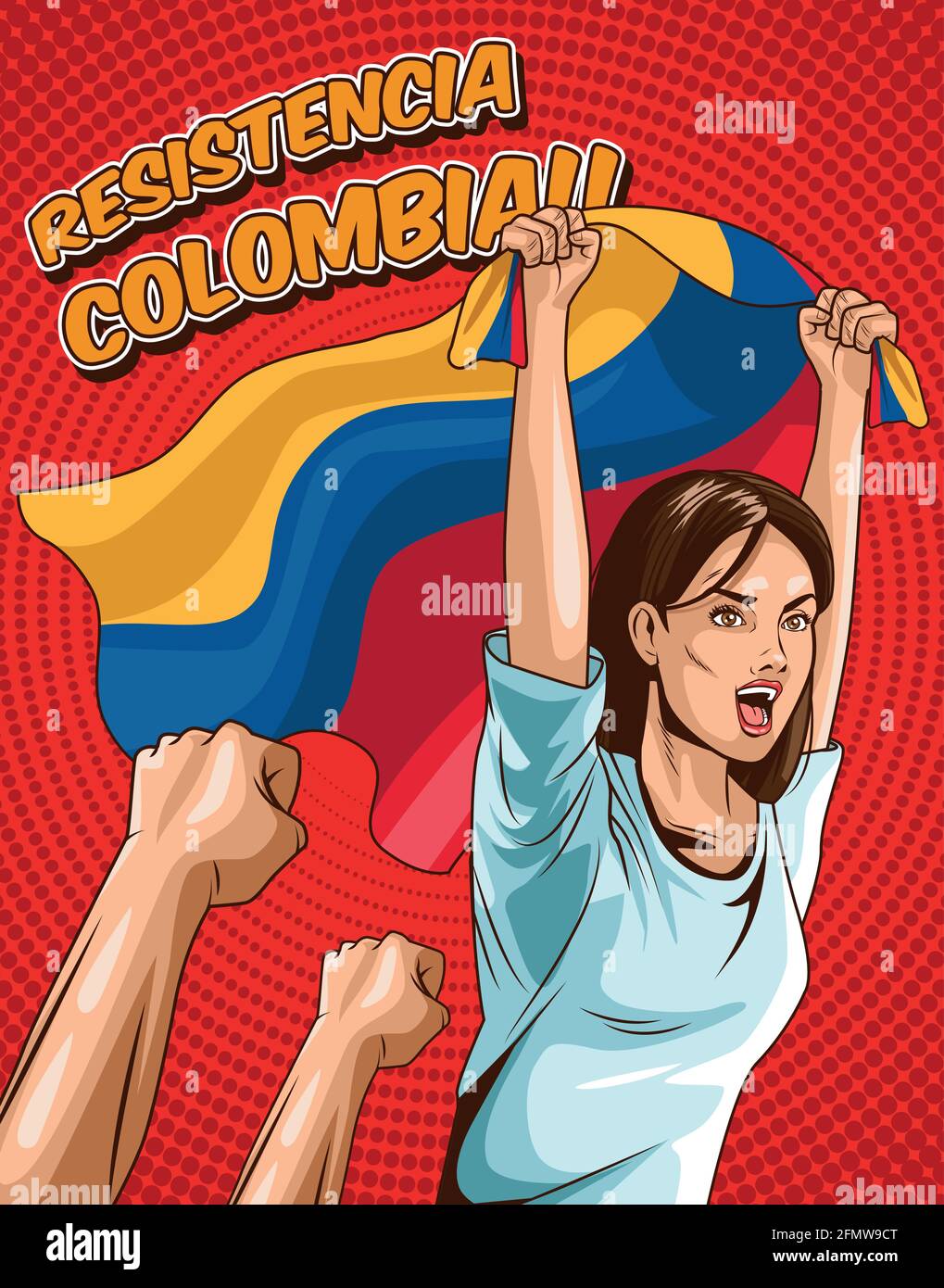 Colombian woman Stock Vector Images - Alamy