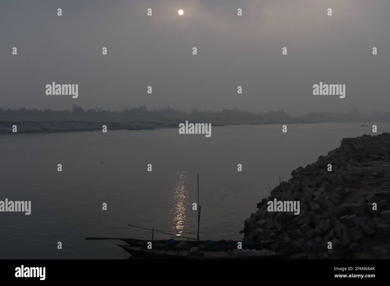 river view with water and beach Stock Photo - Alamy