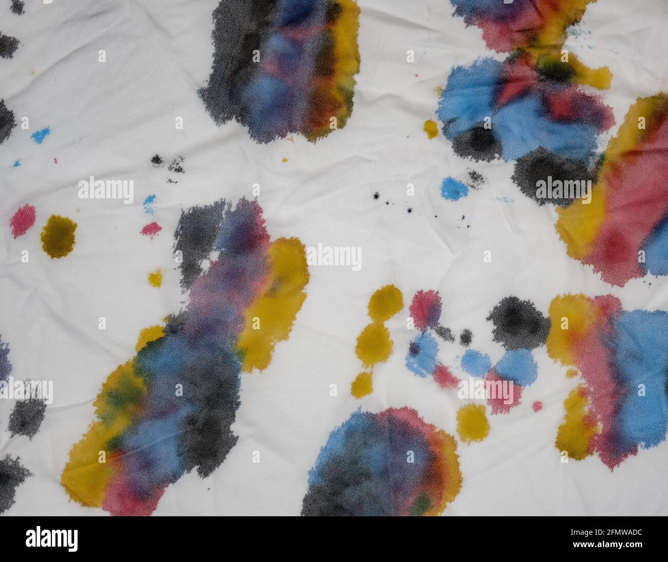 cloth with colored ink stains Stock Photo - Alamy