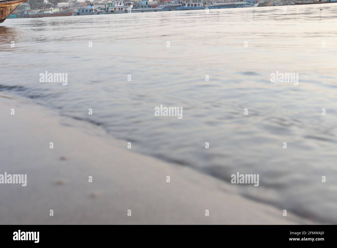 river view with water and beach Stock Photo - Alamy