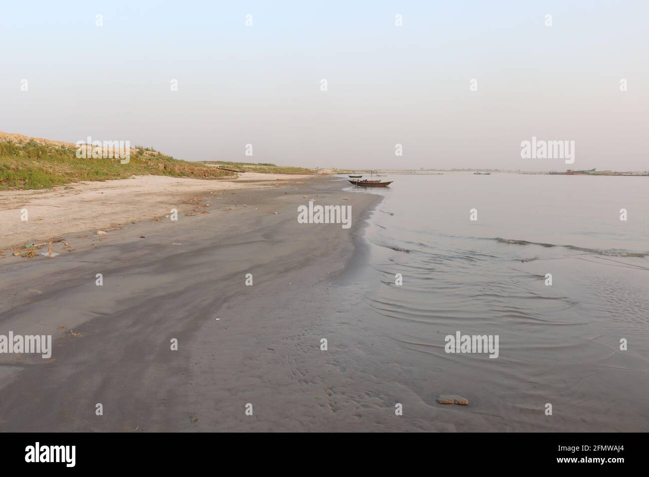 river view with water and beach Stock Photo - Alamy
