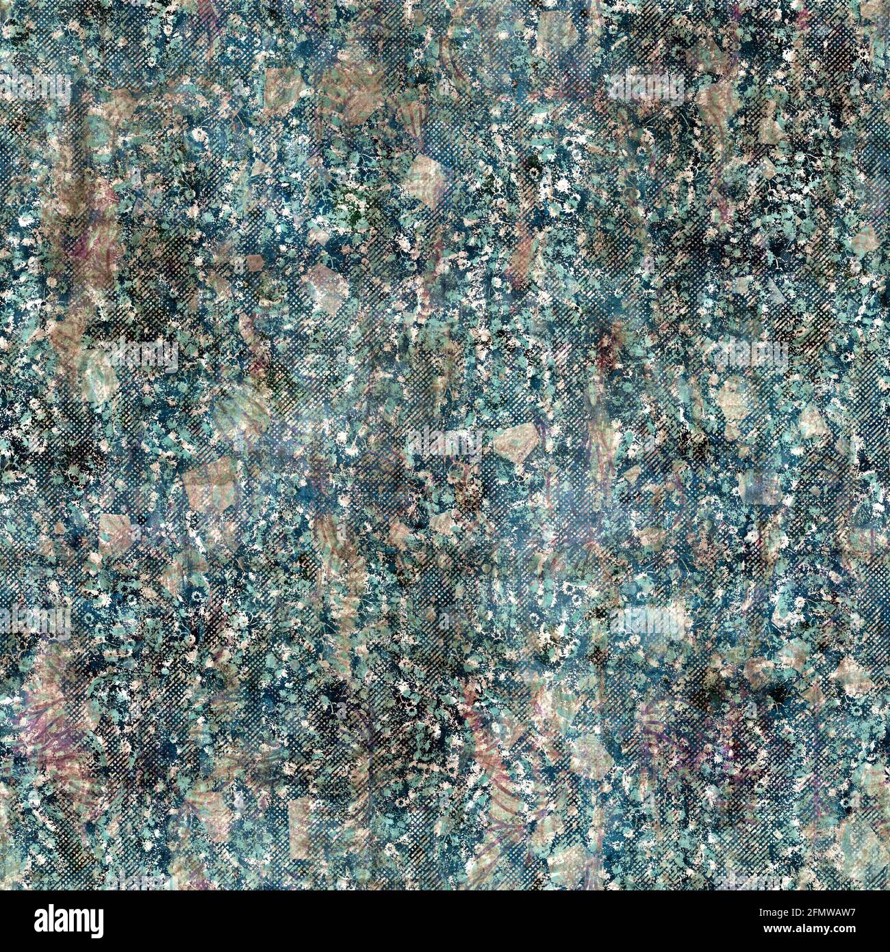 Seamless elegant mixed media pattern in navy, blue, pink, and cream ...