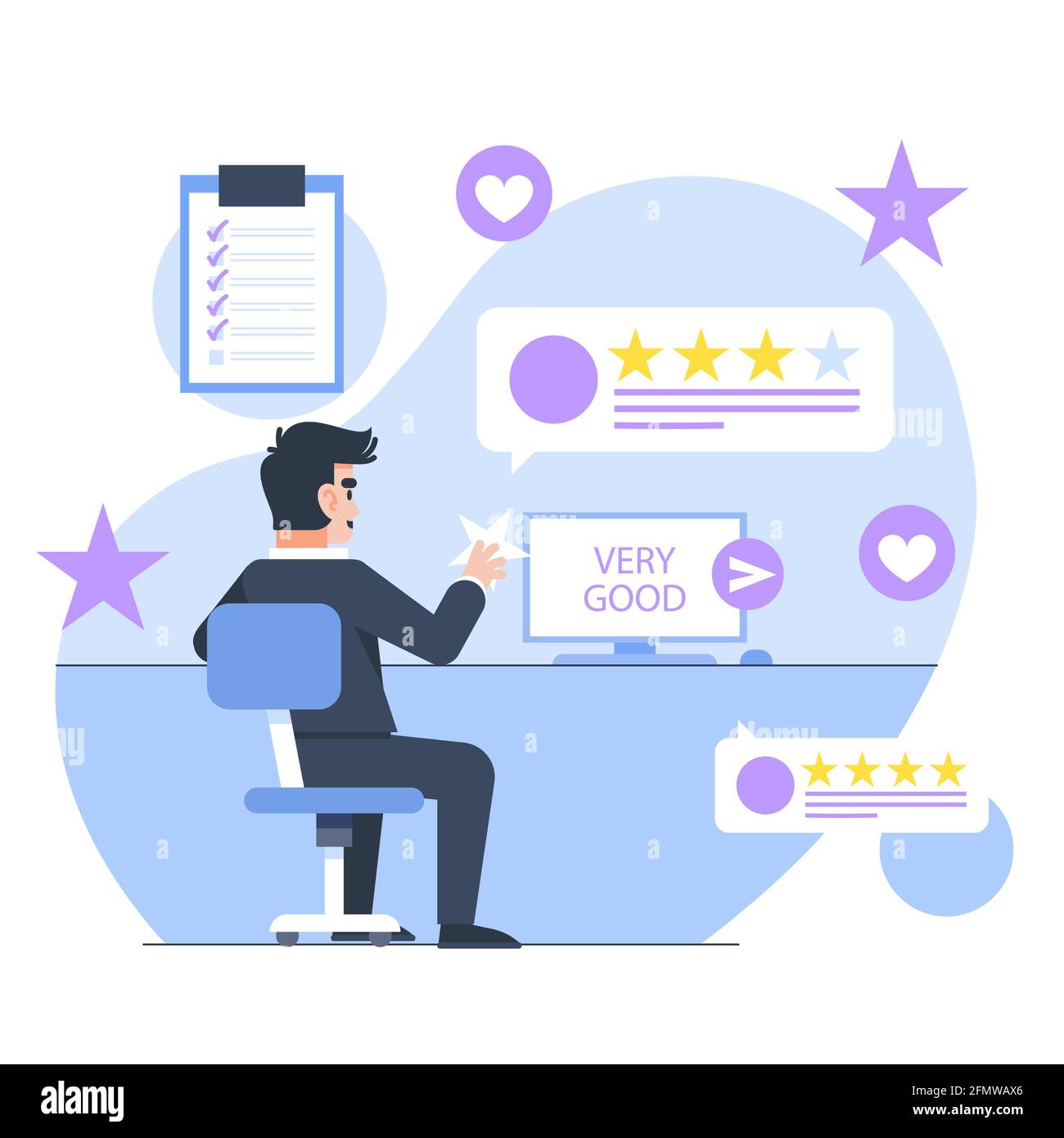 Flat feedback concept Vector illustration Stock Vector Image & Art - Alamy