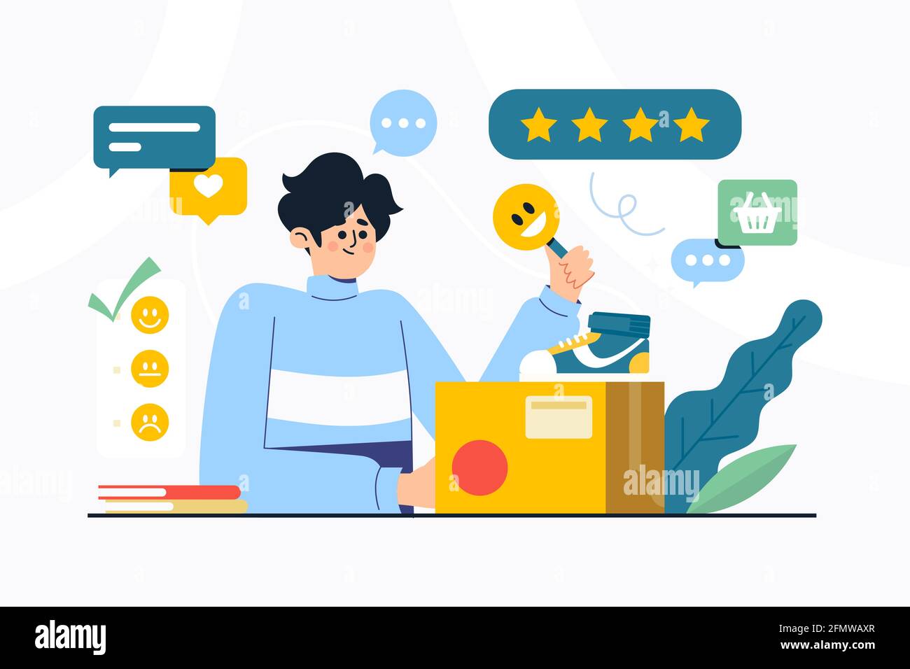 Flat design feedback concept Vector illustration Stock Vector Image ...