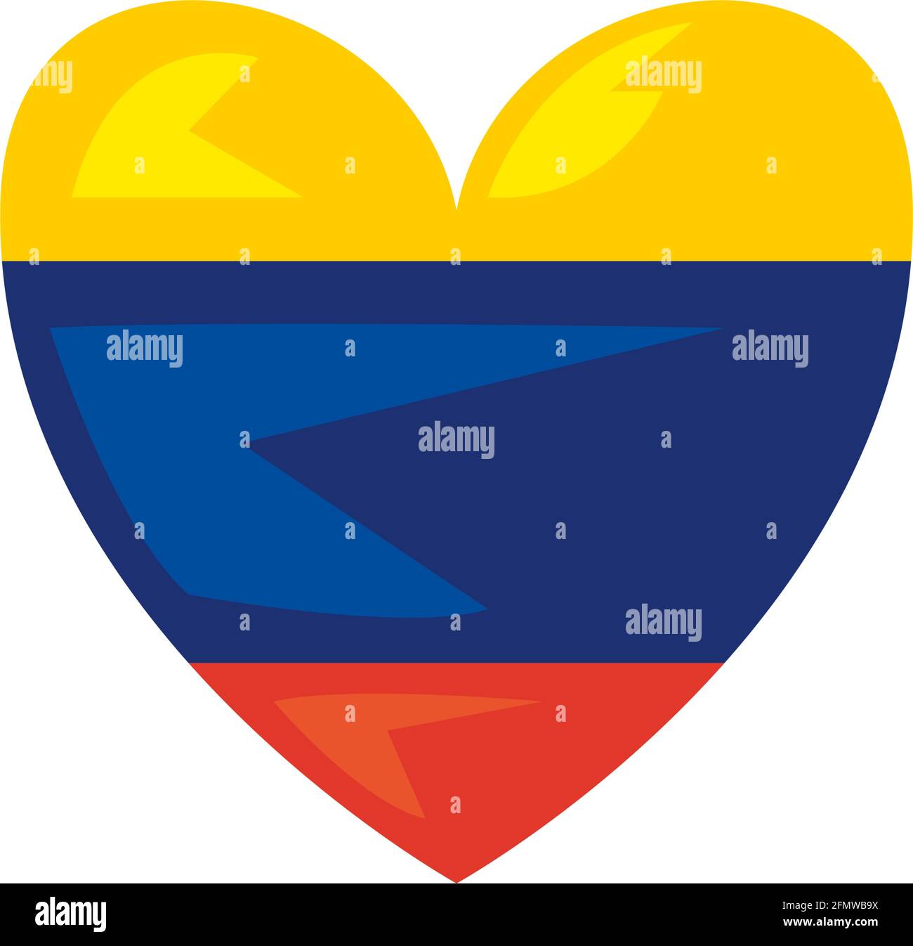 colombian heart flag Stock Vector Image & Art - Alamy