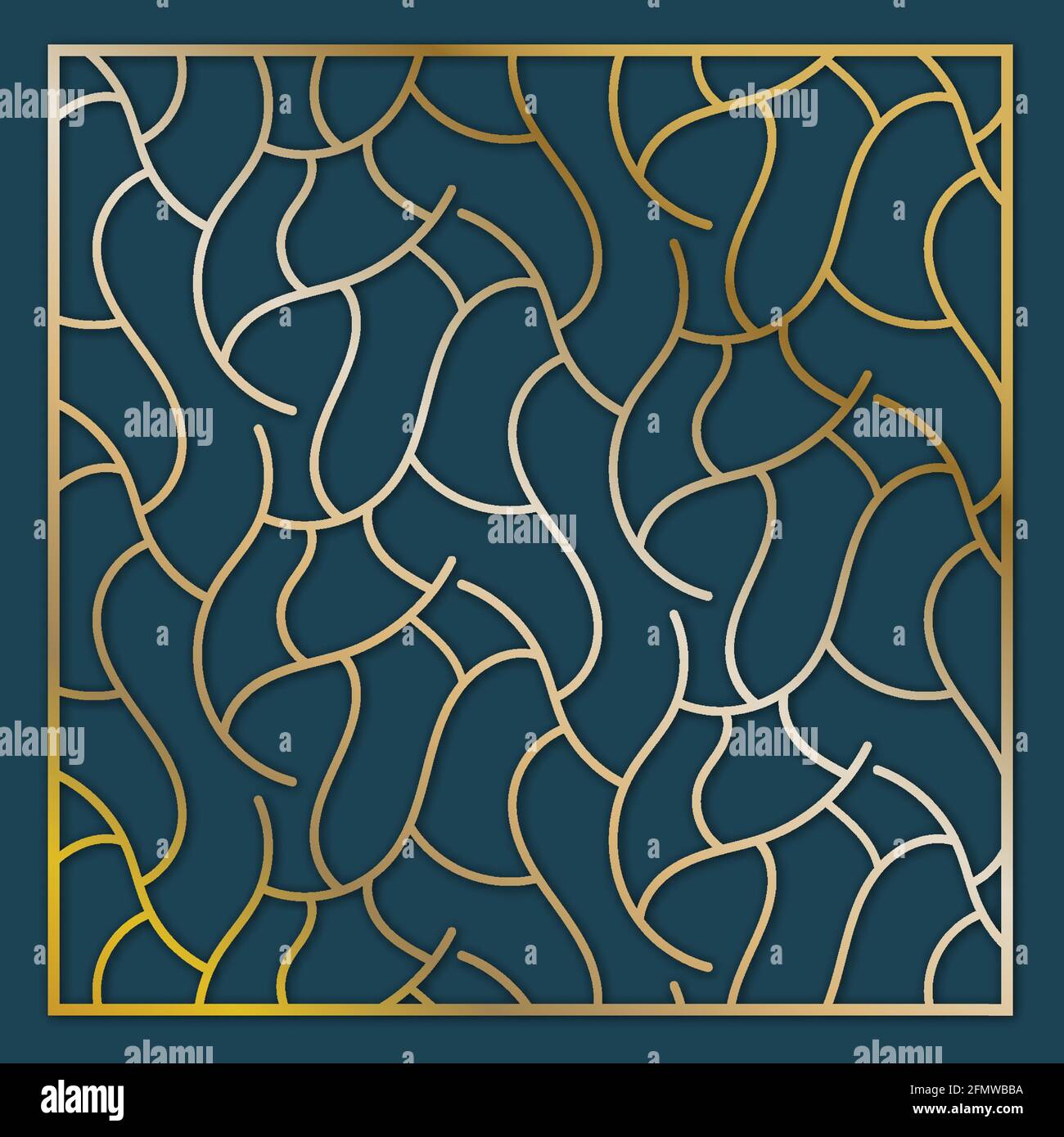 Abstract lines pattern for laser cutting. Universal greeting card ...