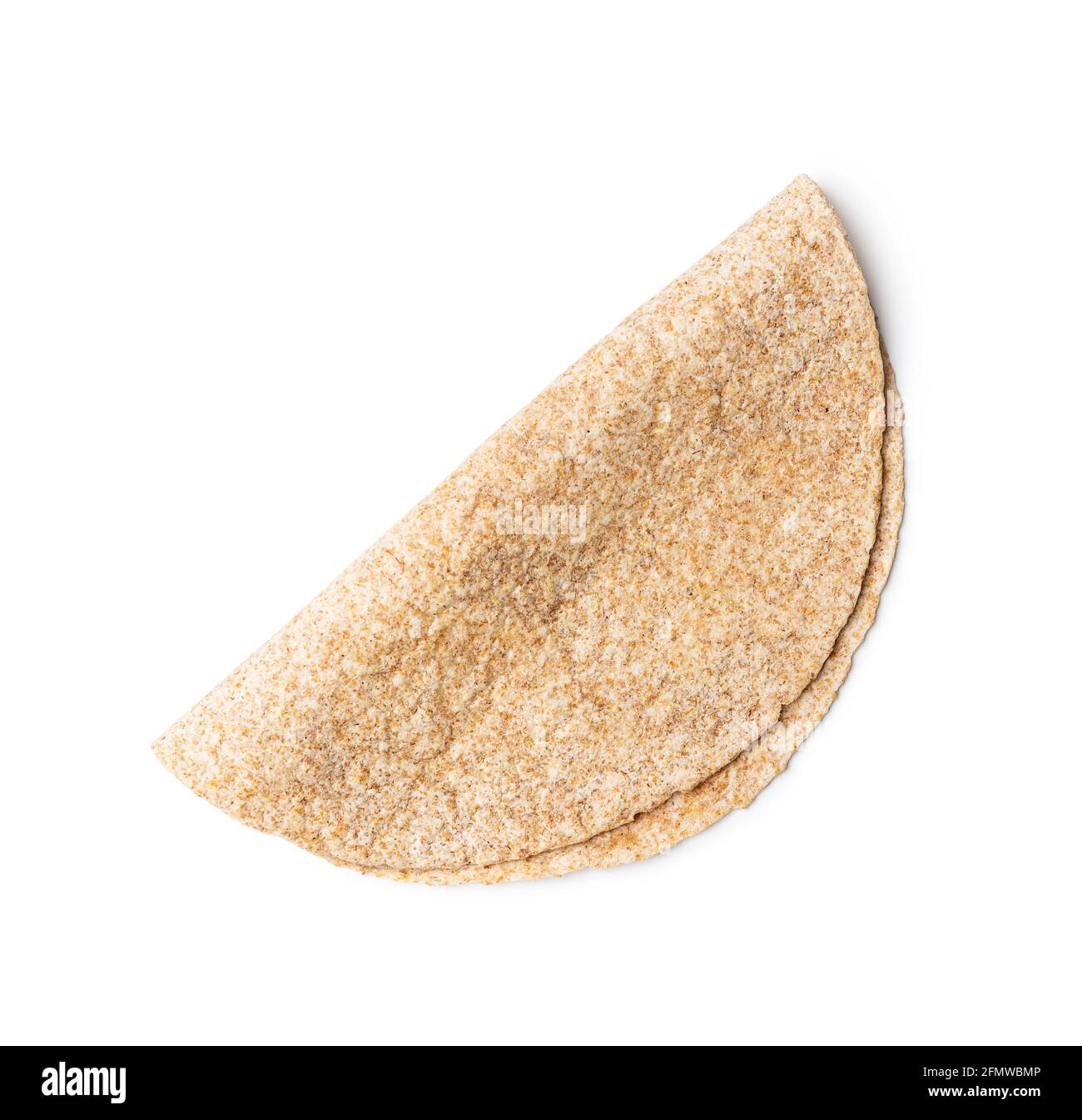 Whole grain tortilla wraps isolated on white background Stock Photo - Alamy